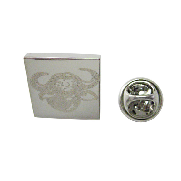 Kiola Designs | Accessories | Silver Toned Etched African Buffalo Head ...